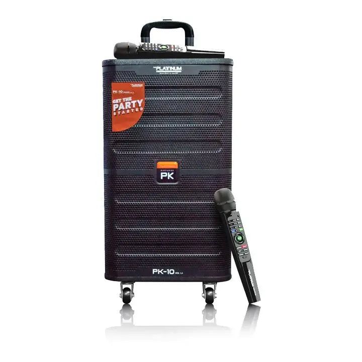 Platinum Karaoke PK10 Pro – Built‑In Karaoke Party Speaker with Trolle